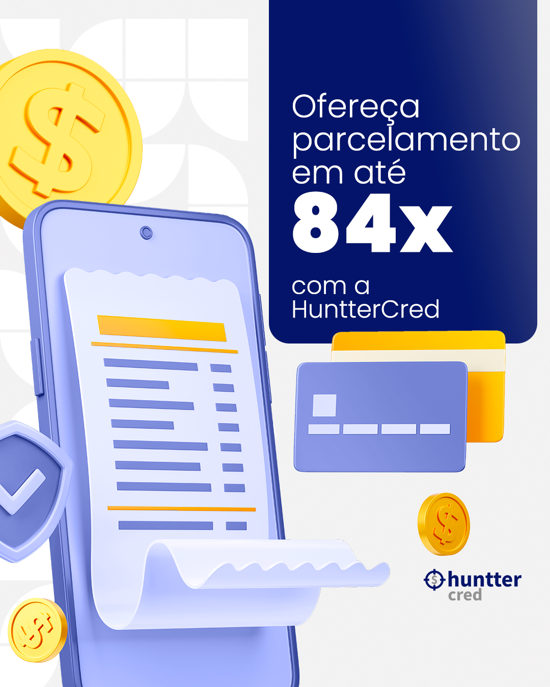HuntterCred - Parcele seus tratamentos em 84x e receba à vista!